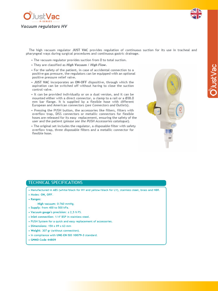 HV Regulator | PDF | Valve | Vacuum