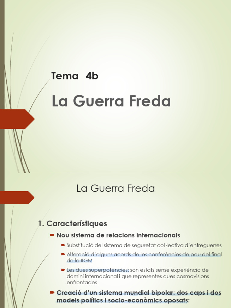 Tema 4b Guerra Freda | PDF