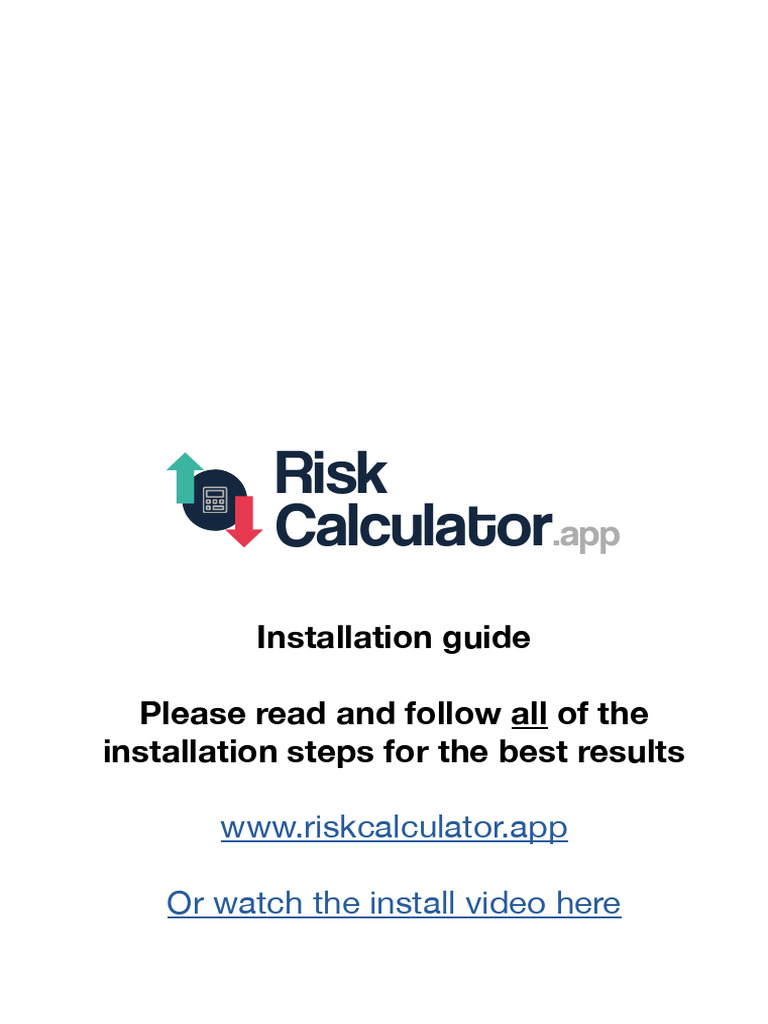 Install Guide For Risk Calculator PLEASE READ | PDF | Information ...