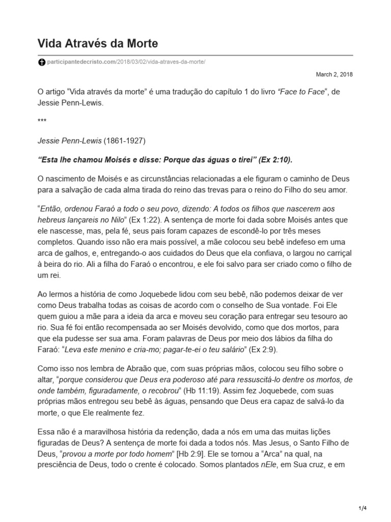 Vida Através Da Morte | PDF