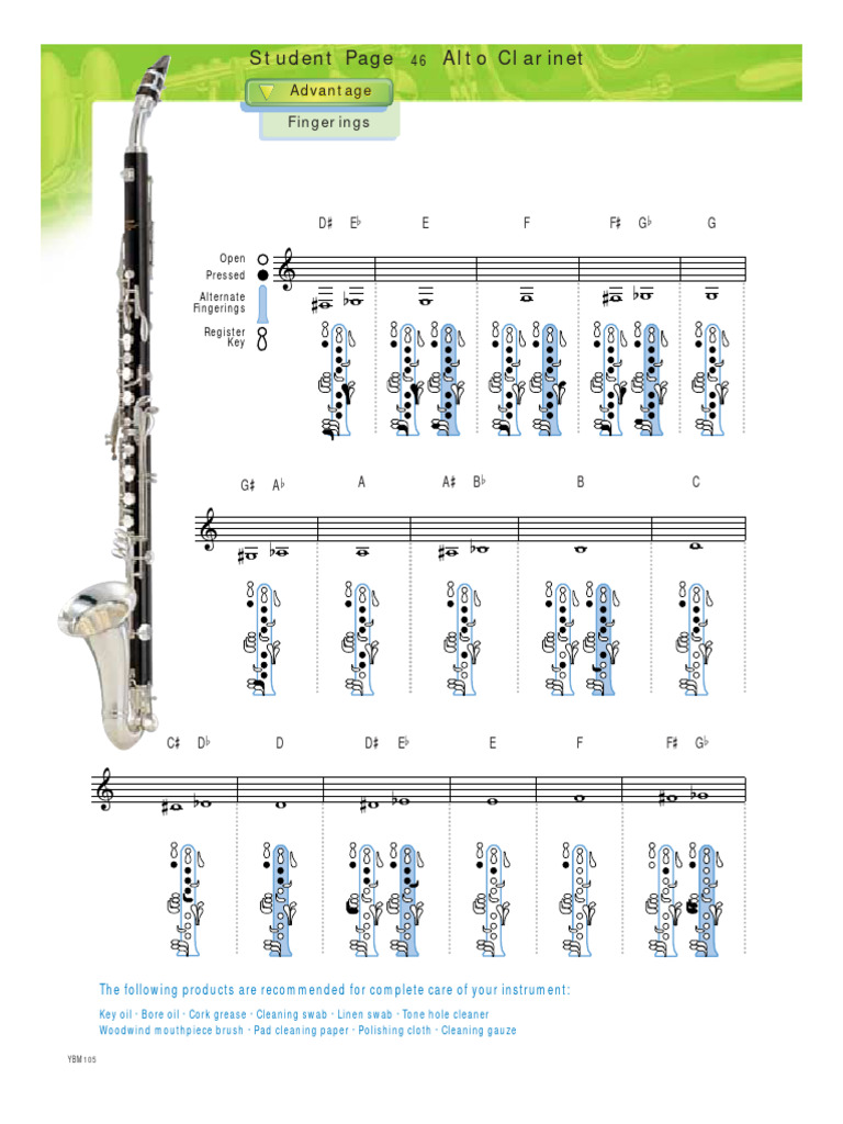 Alto-Clarinet Fingerings | PDF