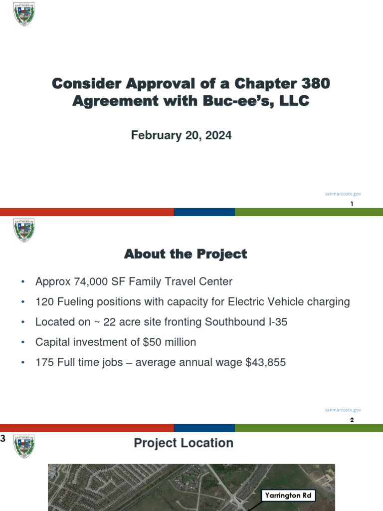 Buc-Ee's Council Presentation - Rev1 | PDF | Employment | Taxes