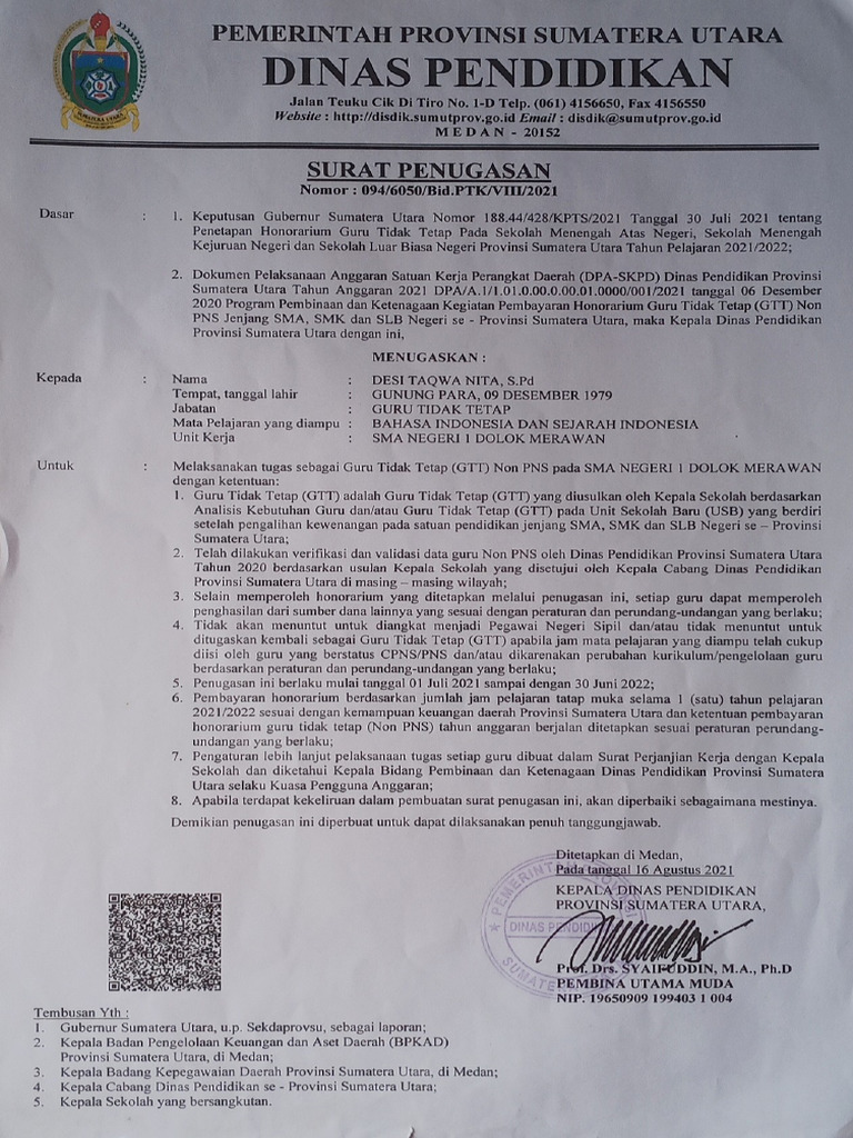 SK GTT Desi Halaman 2 | PDF