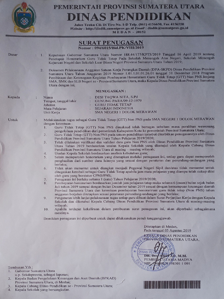 SK GTT Desi Halaman 1 | PDF