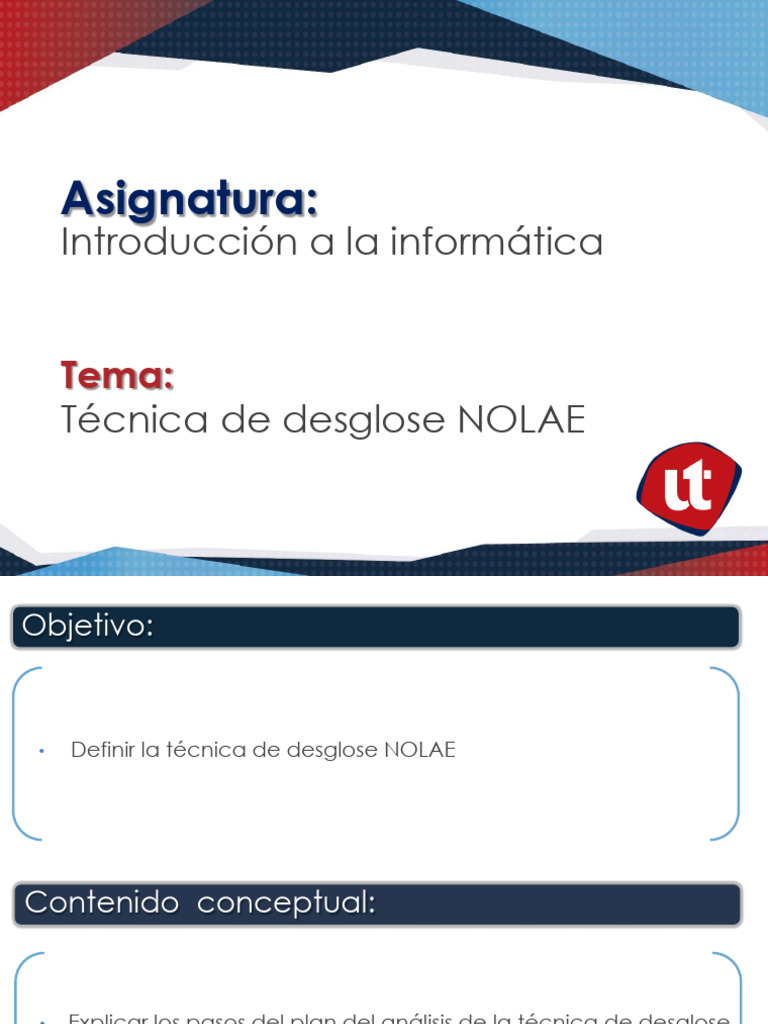 T__cnica_de_desglose_NOLAE_1__1_.pdf | PDF | Programa de computadora ...