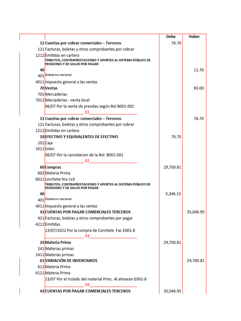 Asiento Contable | PDF | Economias | Dinero