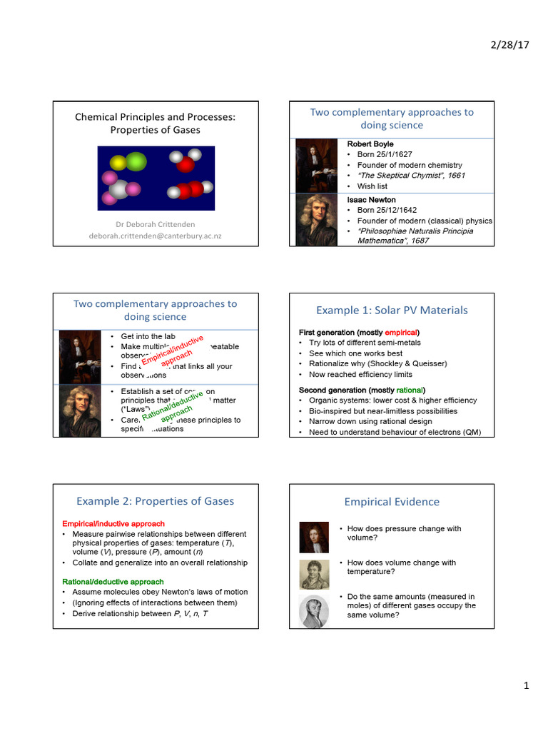Gases Lecture1 Notes | PDF | Gases | Pascal (Unit)