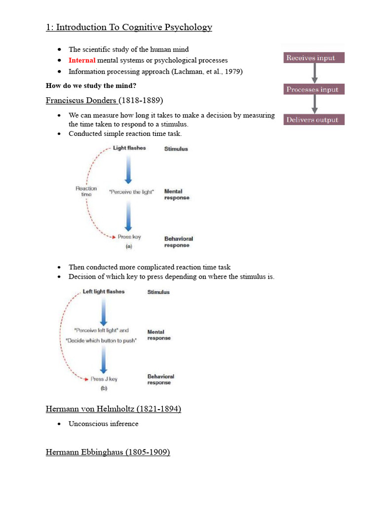 1 Introduction To Cognitive Psychology | PDF | Cognition | Psychology