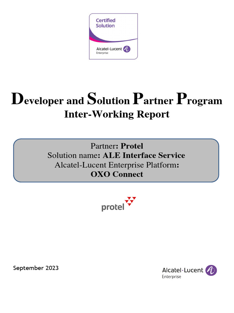 IWR 0462 Ed01 Protel ALE Interface OXOConnectR6.0 | PDF | Transmission ...