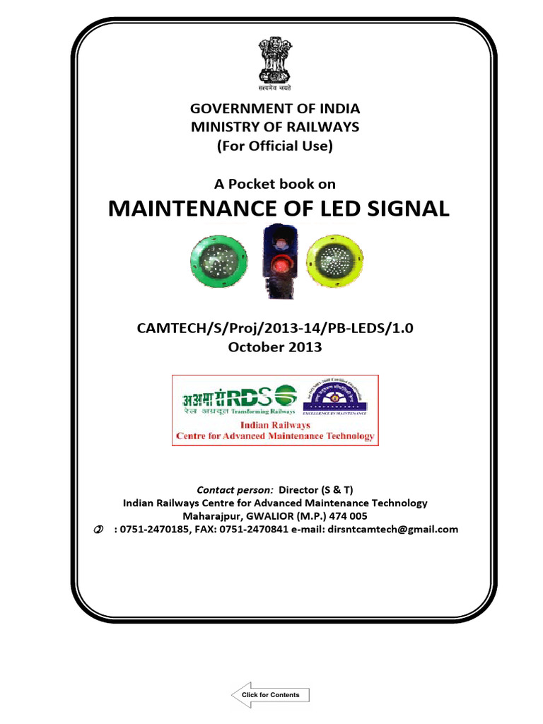 Maintenance of LED Signal | PDF