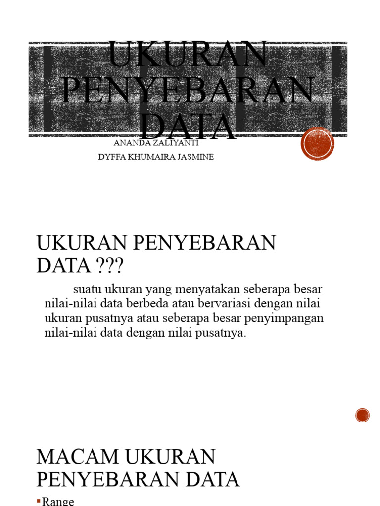 Ukuran Penyebaran Data Dyffa Nanda | PDF