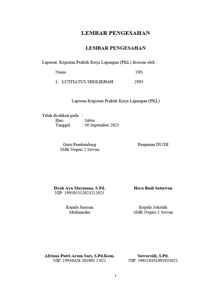 Laporan PKL di CV. EMPAT-K 2023 | PDF