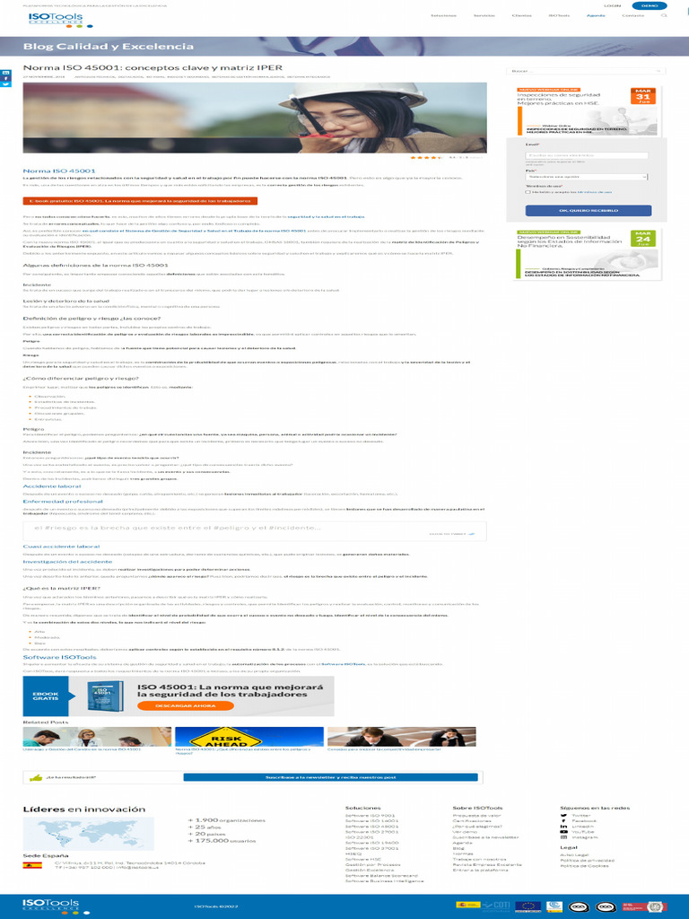 SEM 05 - LC - Norma ISO 45001 - Conceptos Clave y Matriz IPER | PDF