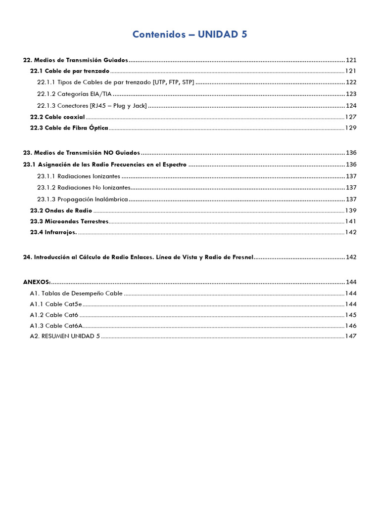 Resumen U5 - Comunicaciones | PDF | Fibra óptica | Medio de transmision