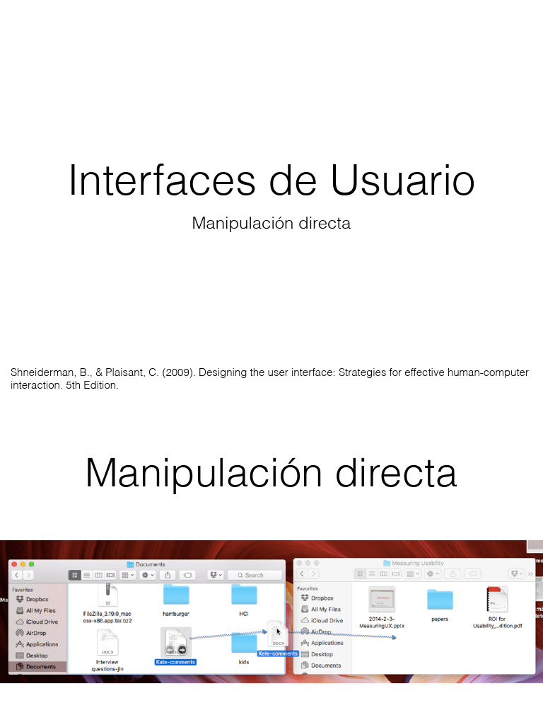 Manipulación Directa en Interfaces de Usuario | PDF | Realidad virtual ...