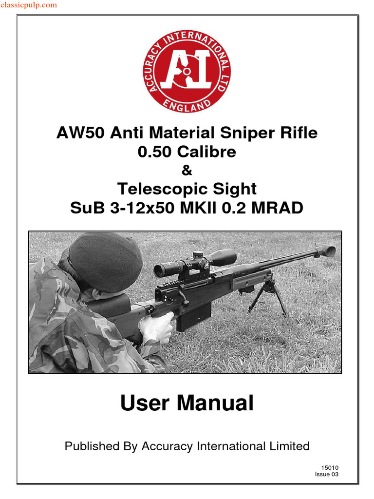 Accuracy international AW50_NoRestriction | PDF | Trigger (Firearms) | Magazine (Firearms)