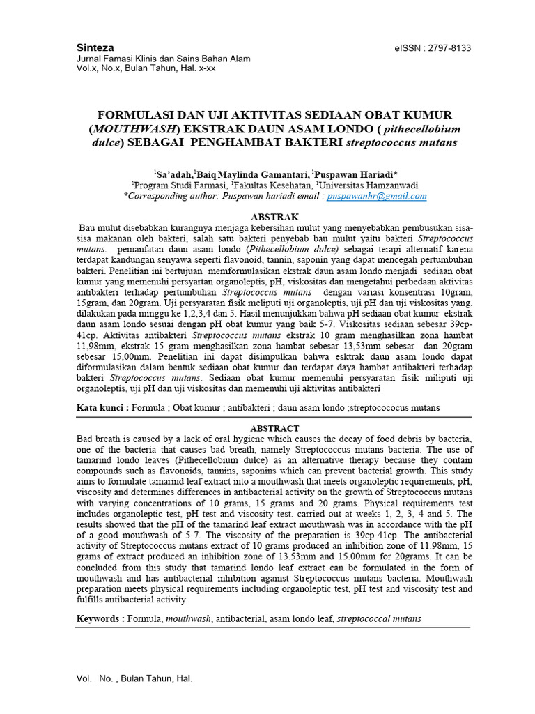 Template Sinteza 2023 | PDF