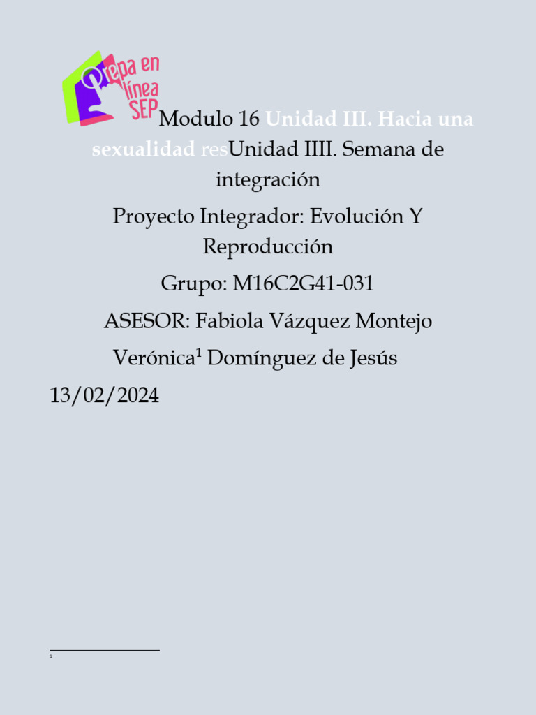 Modulo 16 Unidad III | PDF