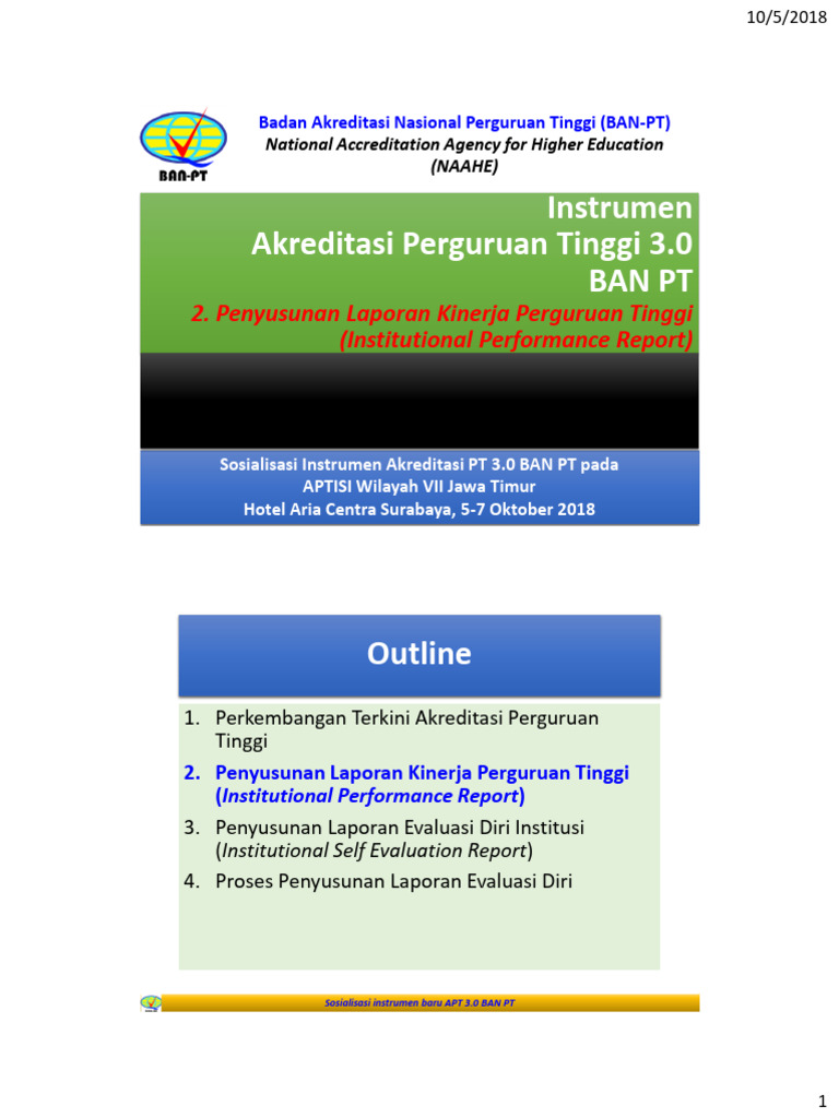 Sosialisasi APT 3.0 BAN PT - LKPT | PDF