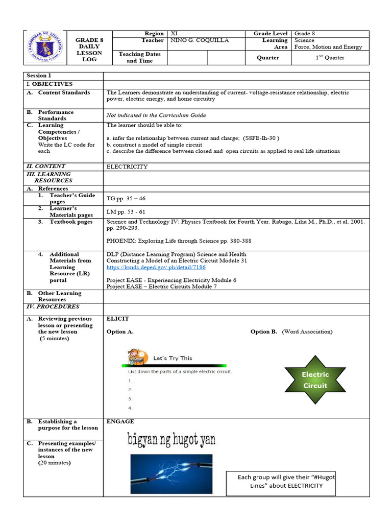 DLP Electricity | PDF | Electrical Network | Learning
