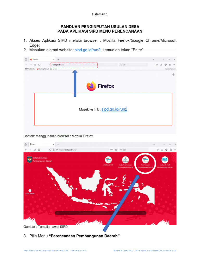 Panduan Penginputan Usulan & Akun Desa | PDF