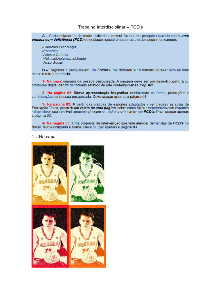Trabalho Interdisciplinar - PCD S | PDF