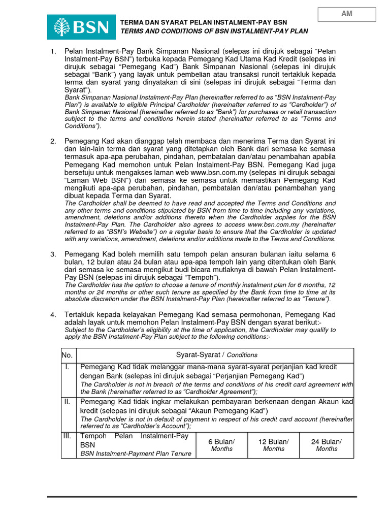 Instalment Payplan TNC | PDF