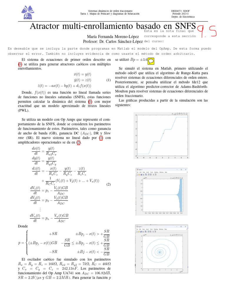 Atractor Caótico con Op Amps y SNFS | PDF