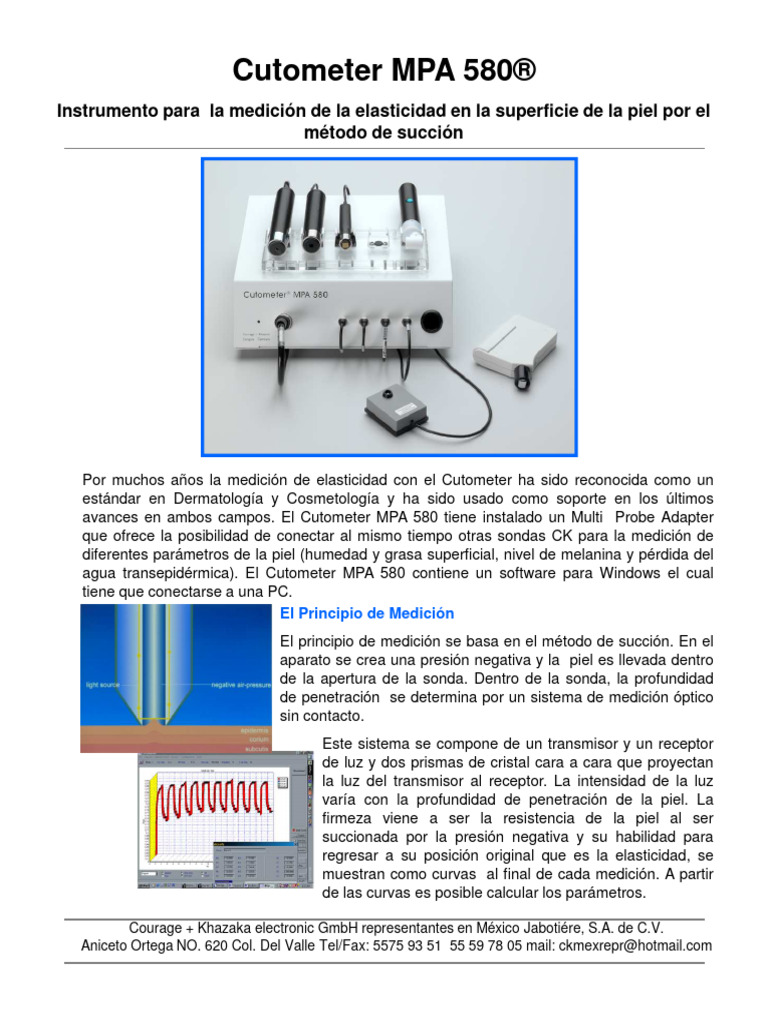 CUTOMETER MPA 580® Modo de Compatibilidad | PDF | Medición | Piel