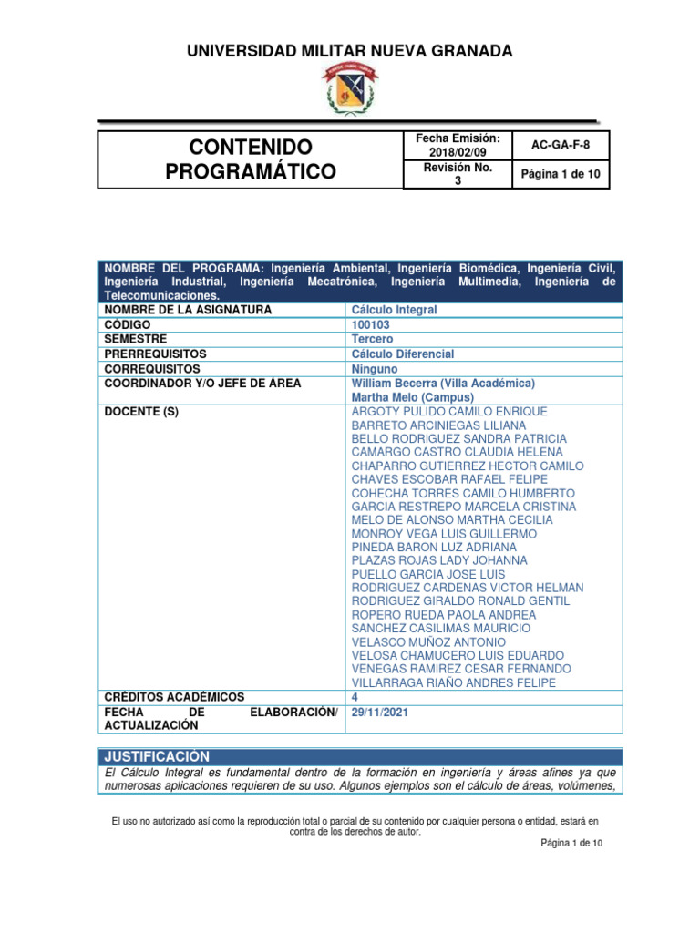 Cont. Prog | PDF | Integral | Evaluación