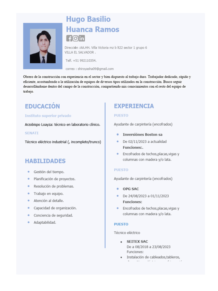 CV Hugo | PDF