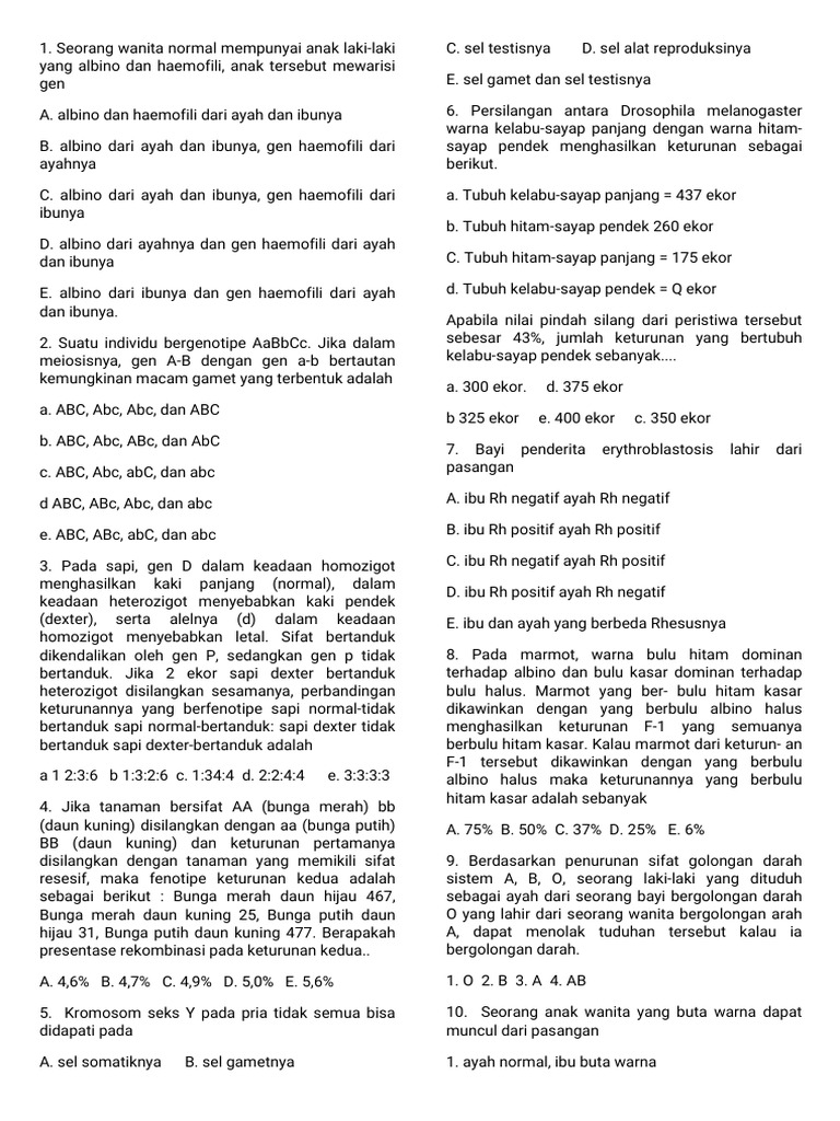 Hereditas Kelas Xii | PDF
