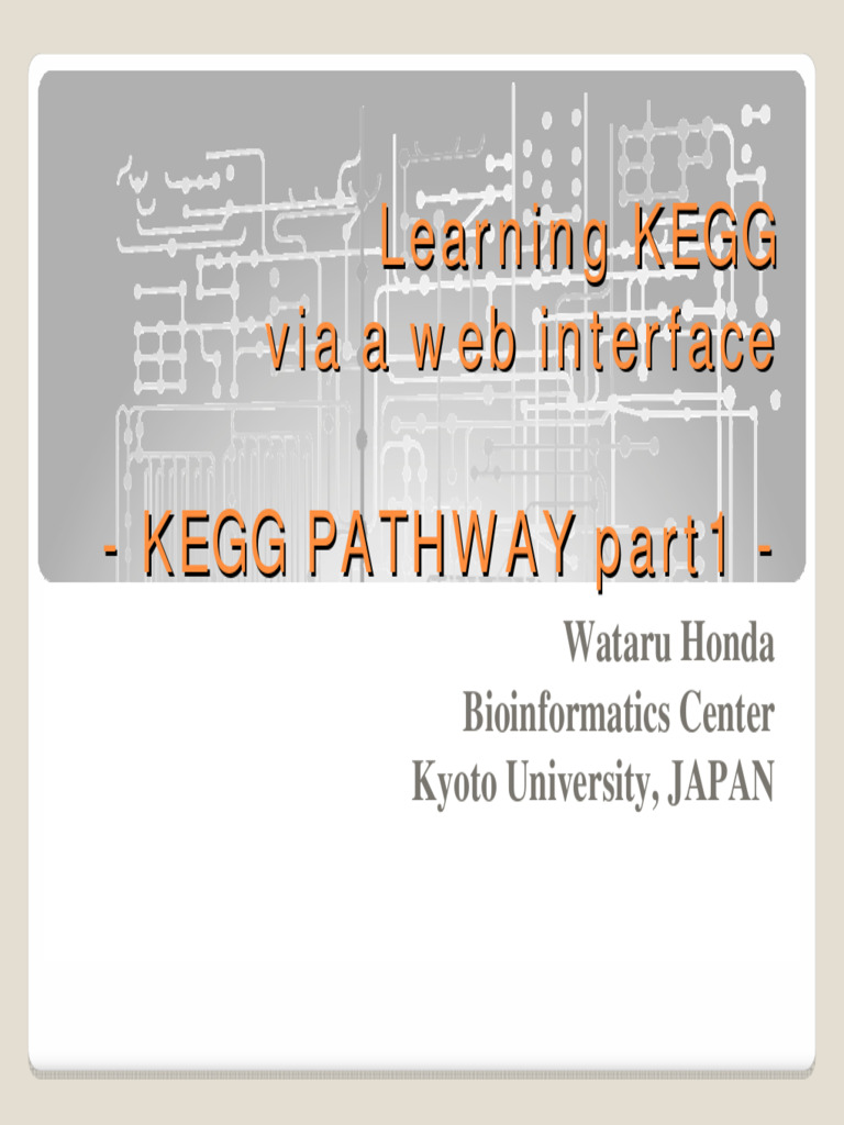 Learning KEGG Pathway | PDF | Biochemistry | Chemistry