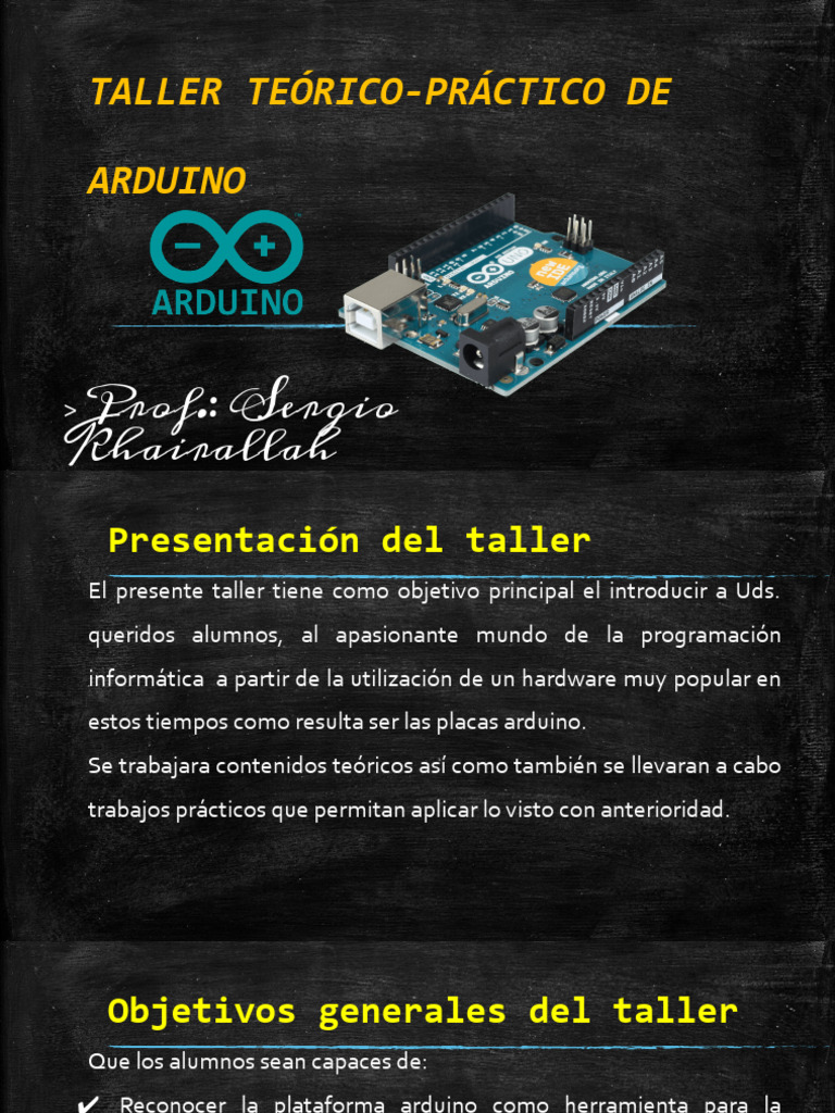 Taller Teórico-Practico de Arduino | PDF Taller Teórico-Practico de Arduino | PDF