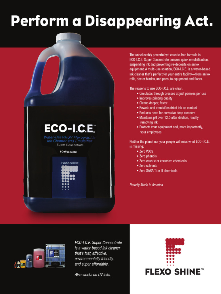 ECO ICE Tech Sheet | Download Free PDF | Ink | First Aid