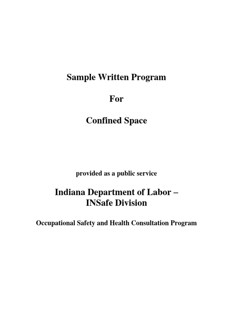 Confined Space Safety Program Guide | PDF | Ventilation (Architecture ...