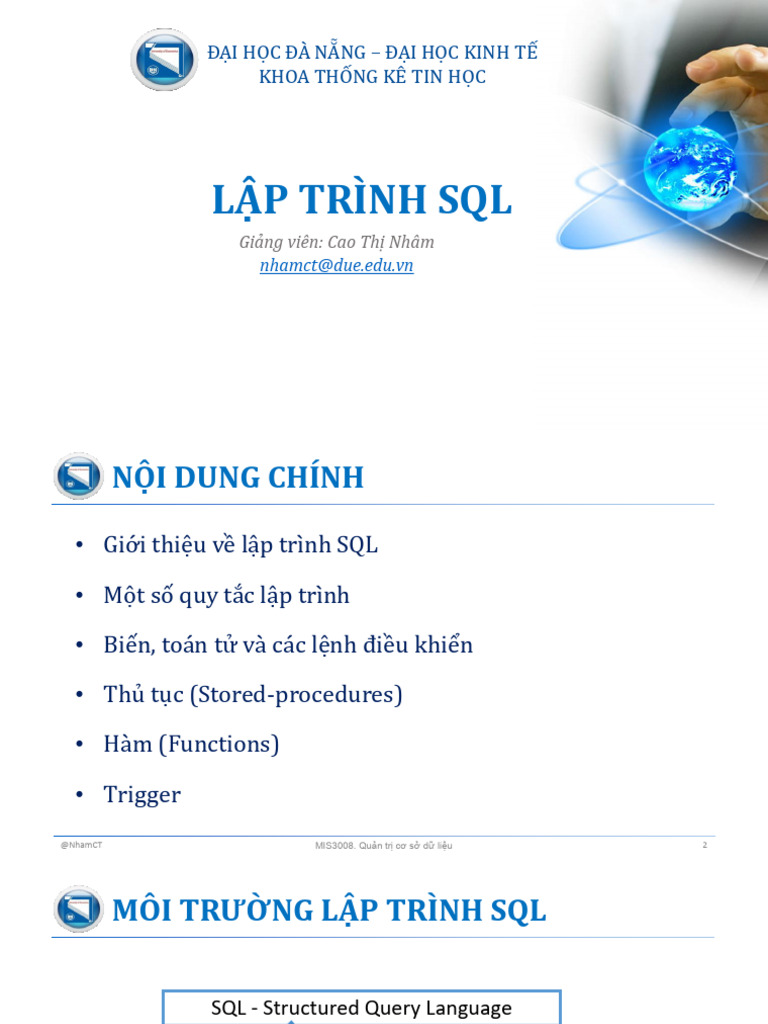 Lap Trinh SQL | PDF