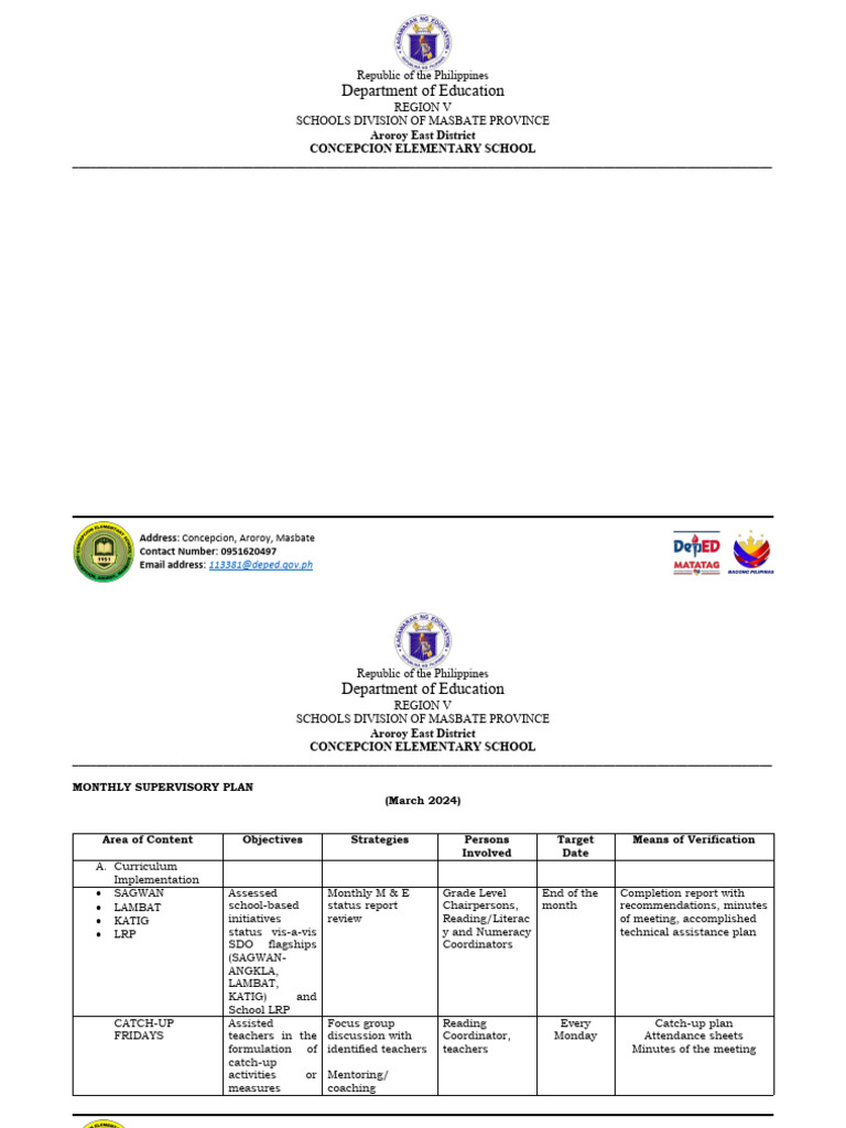 Month of MARCH 2024 | PDF | Teachers | Educational Assessment