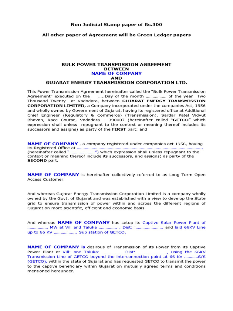 Draft Wheeling Agreement for Solar | PDF | Electric Power Transmission | Electrical Grid