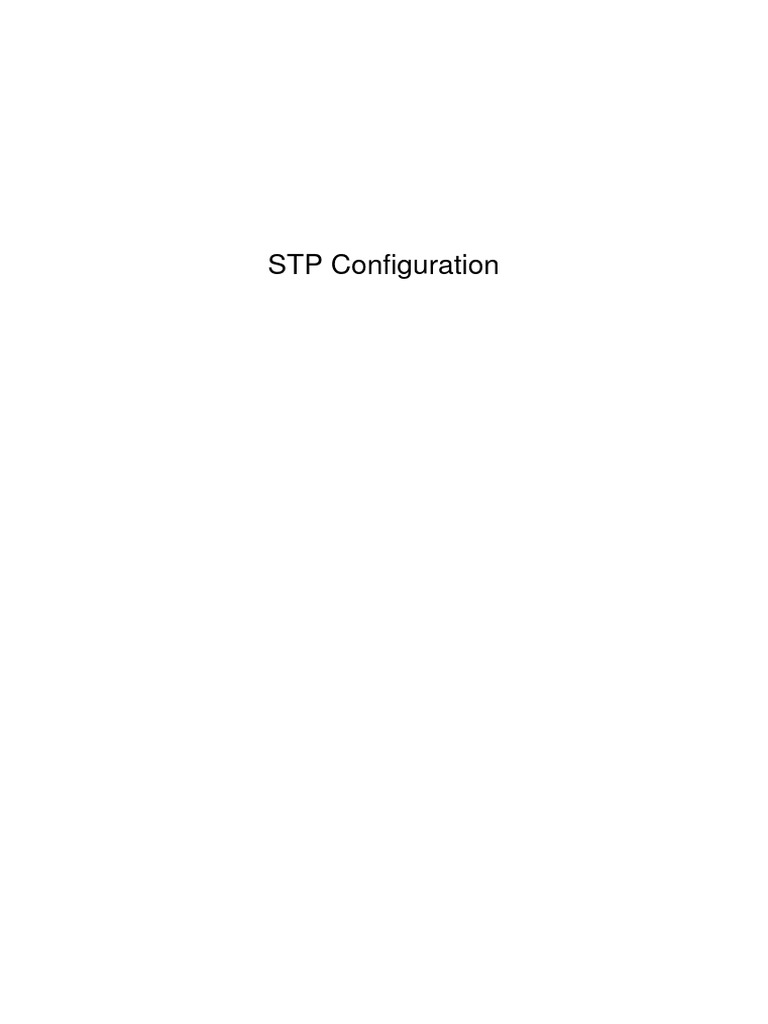 09-STP Configuration | PDF
