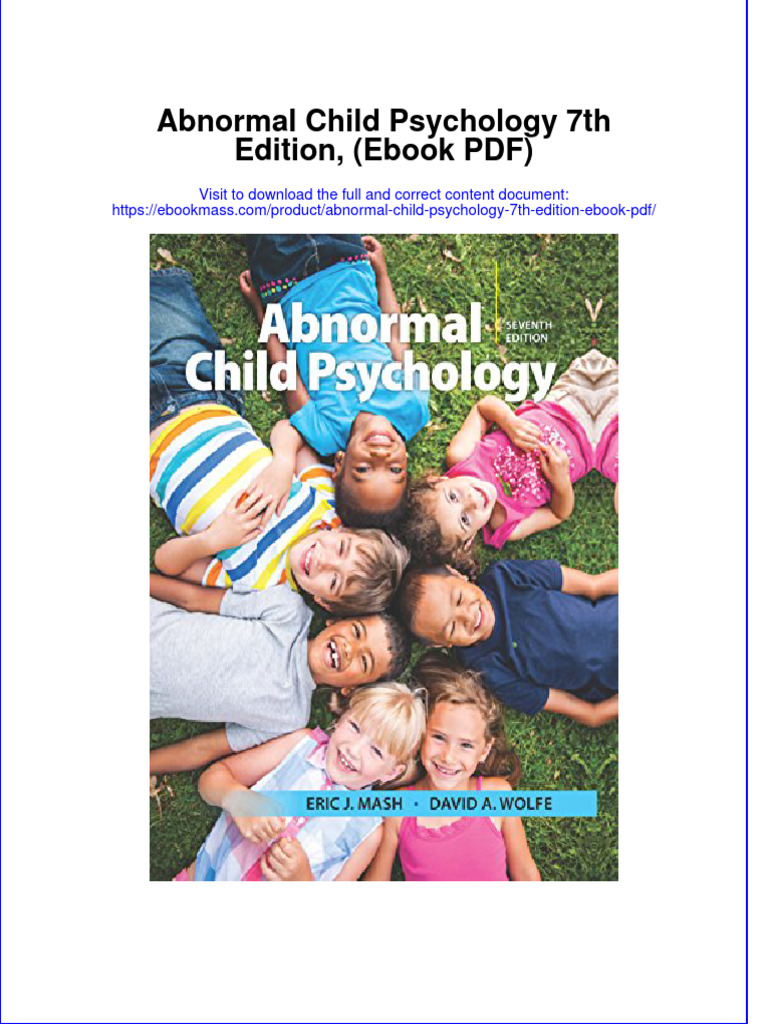 Ebook PDF Abnormal Child Psychology 7Th Edition Ebook PDF Full Chapter ...
