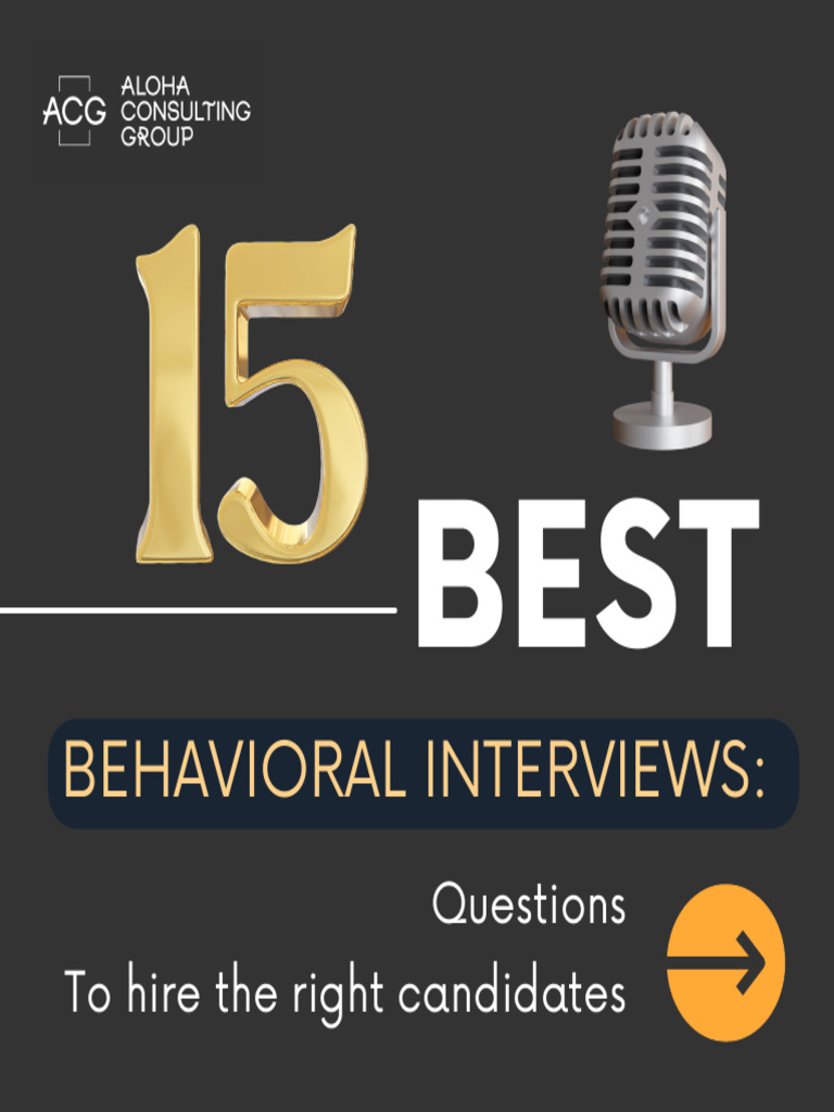 15 Best Behavior Interview | PDF