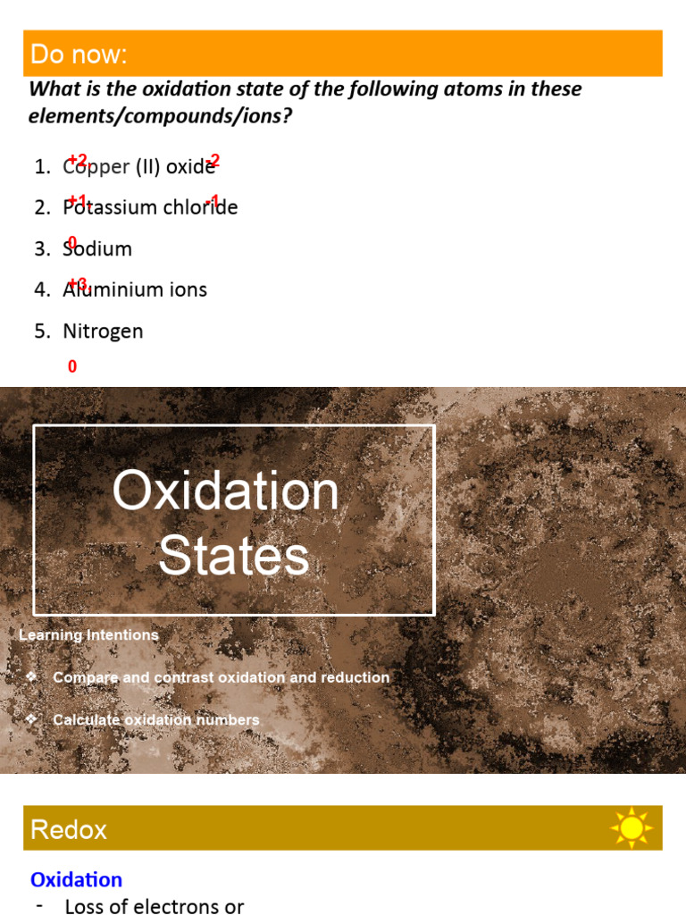 Oxidation Number | PDF | Redox | Ion