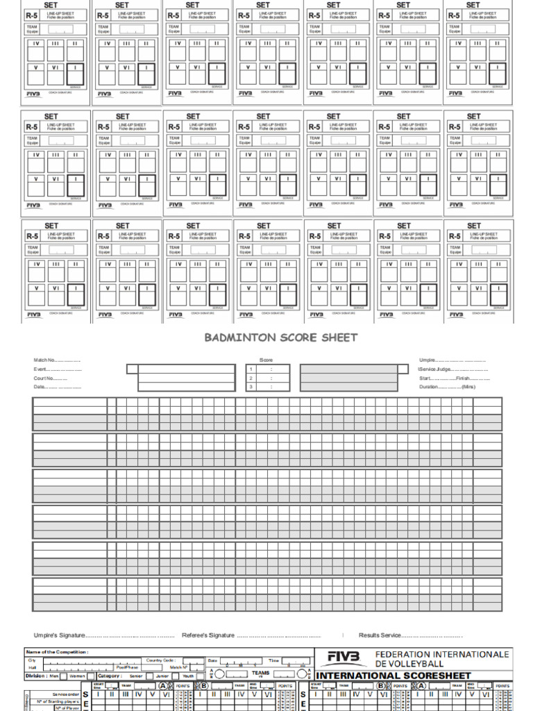 Score Sheets | PDF