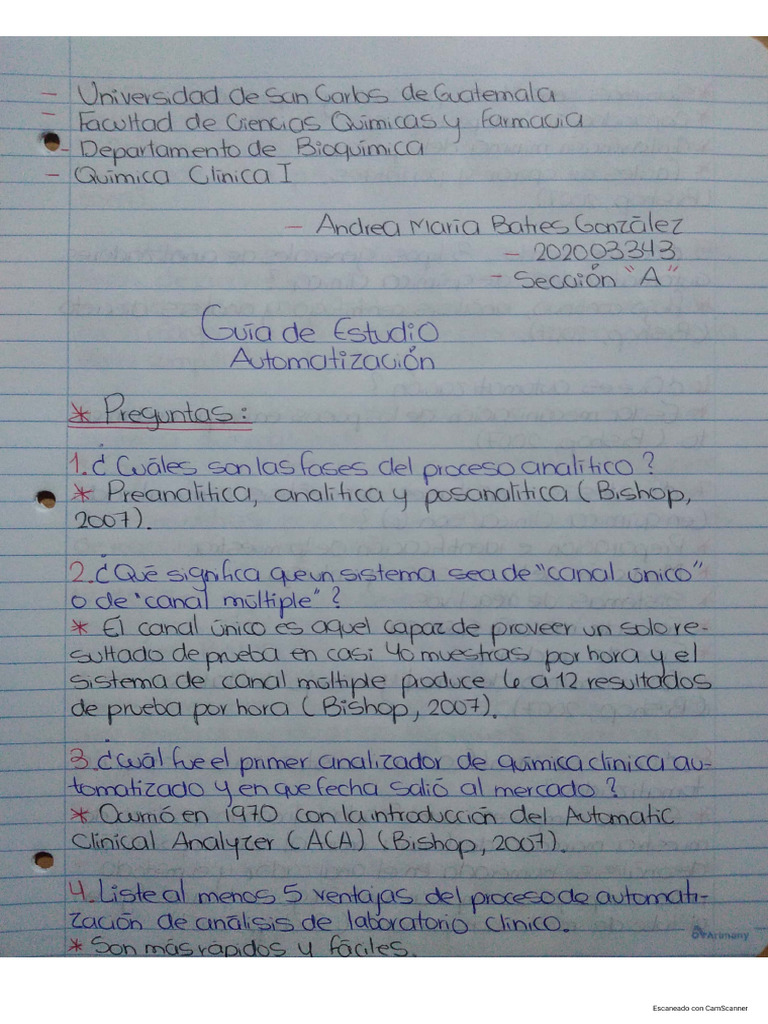 Guía de Estudio - Andrea Batres | PDF