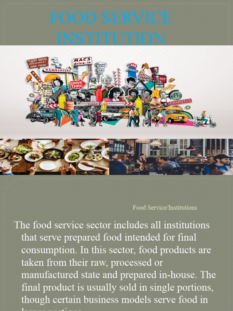 Food Service Institution | Download Free PDF | Waiting Staff | Restaurants