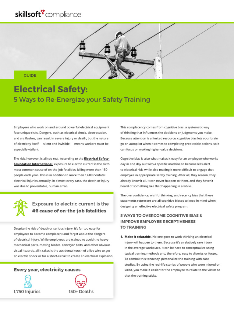 Skillsoft Guide Electrical Safety | PDF | Educational Technology | Learning