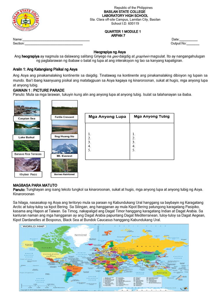 Arpan 7 Quarter1 Mod. 1 | PDF