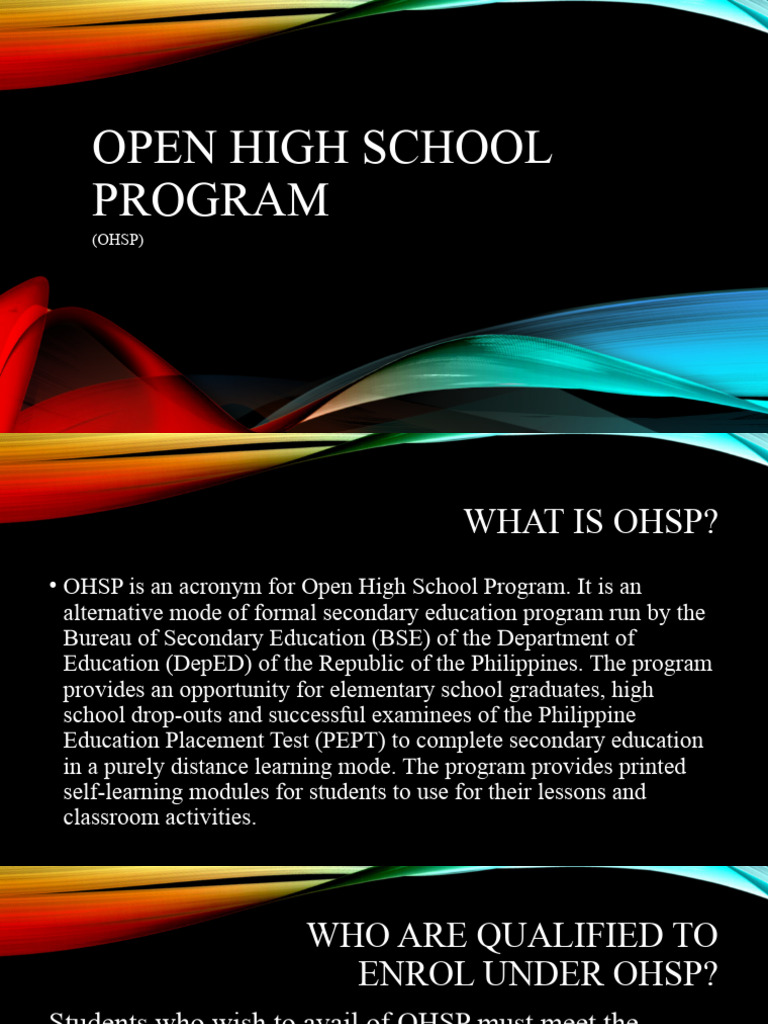 Open High School Program | PDF