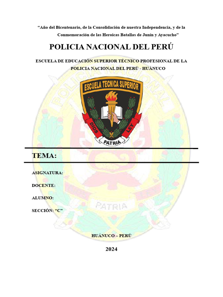 Caratula PNP | PDF